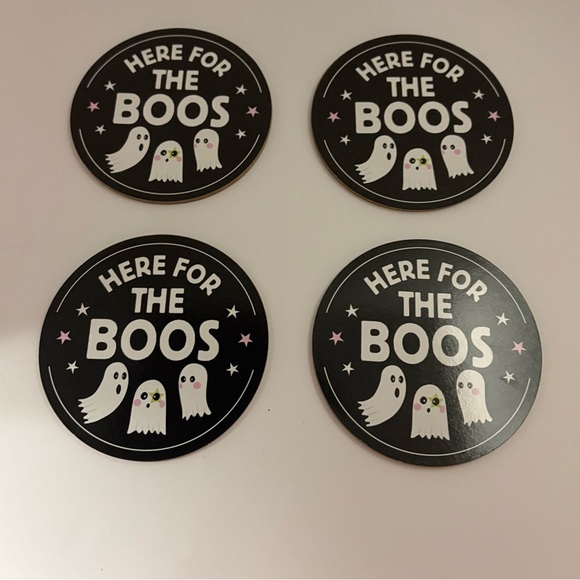 William Sonoma | Dining | Spooky Ghost Halloween Coasters Set Of 4 ...